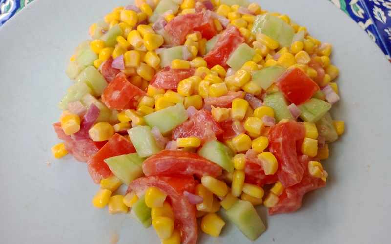 Recette Salade de maïs pas chère et facile > Cuisine Étudiant