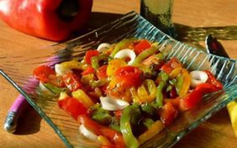 Recette Poivrons grillés et marinés économique et simple > Cuisine Étudiant